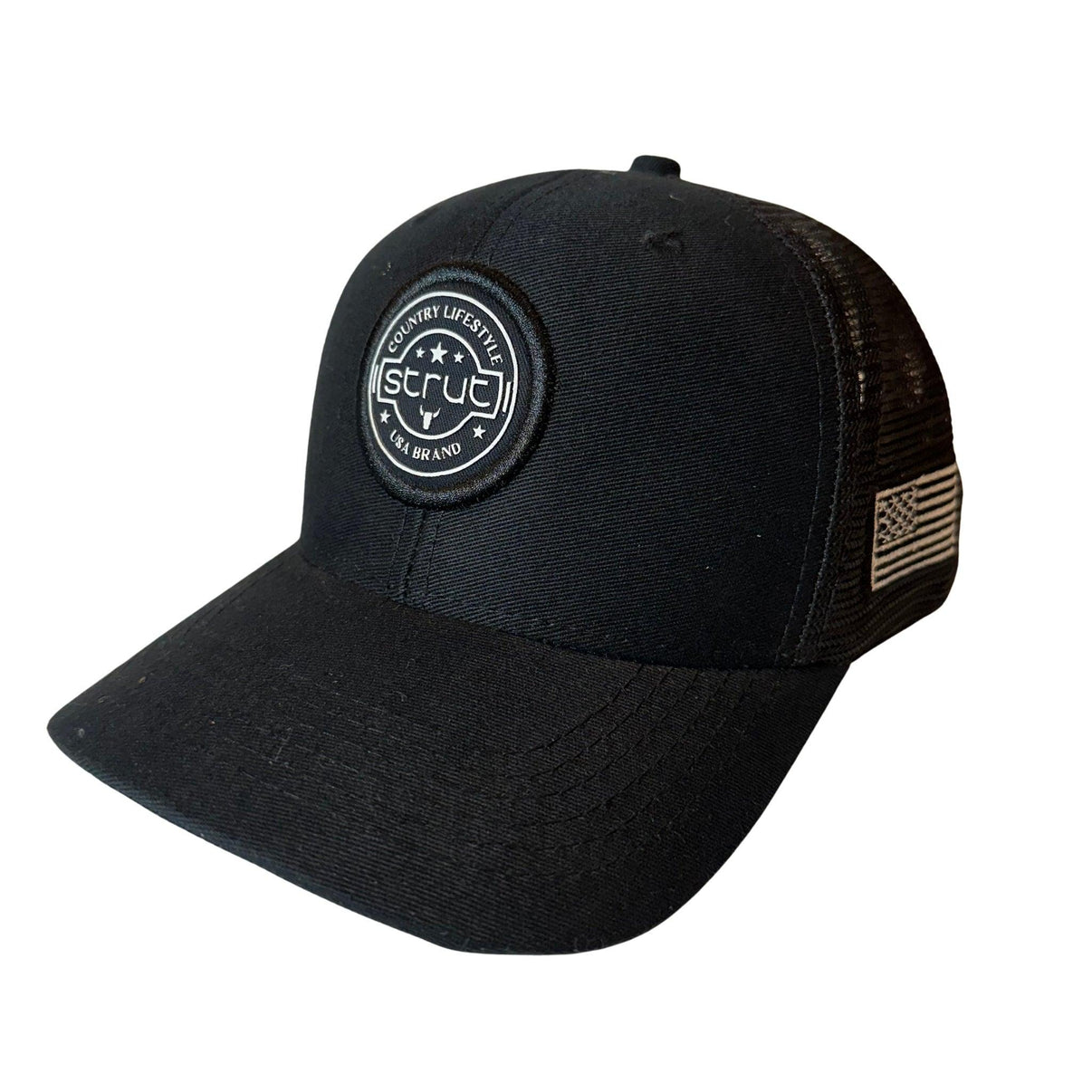 Black Strut Trucker Cap - Strut