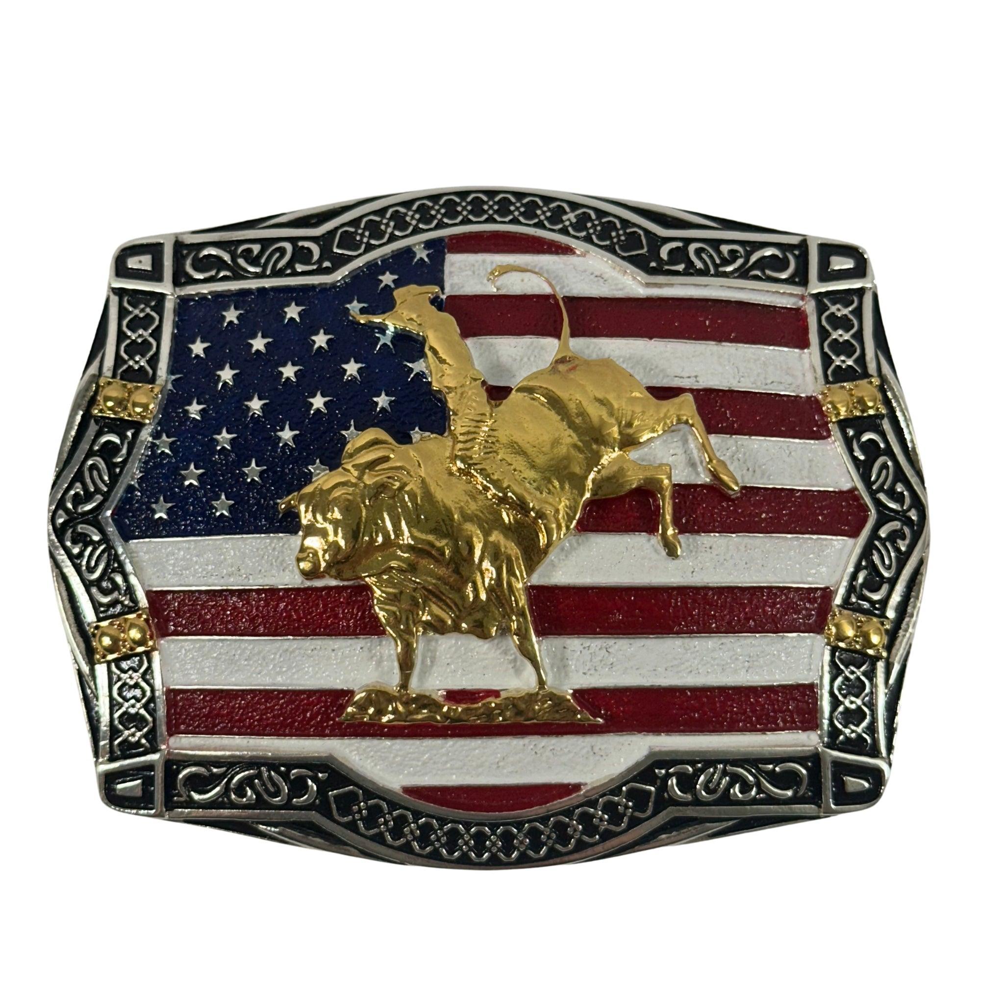Black Edge Country Bull Buckle - Strut